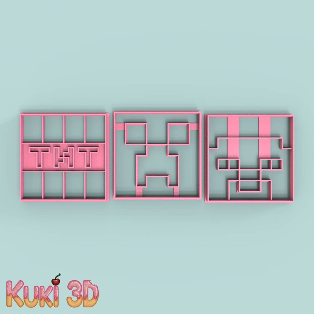 Set ” Minecraft” Cuadrados 8cm – Kuki3D