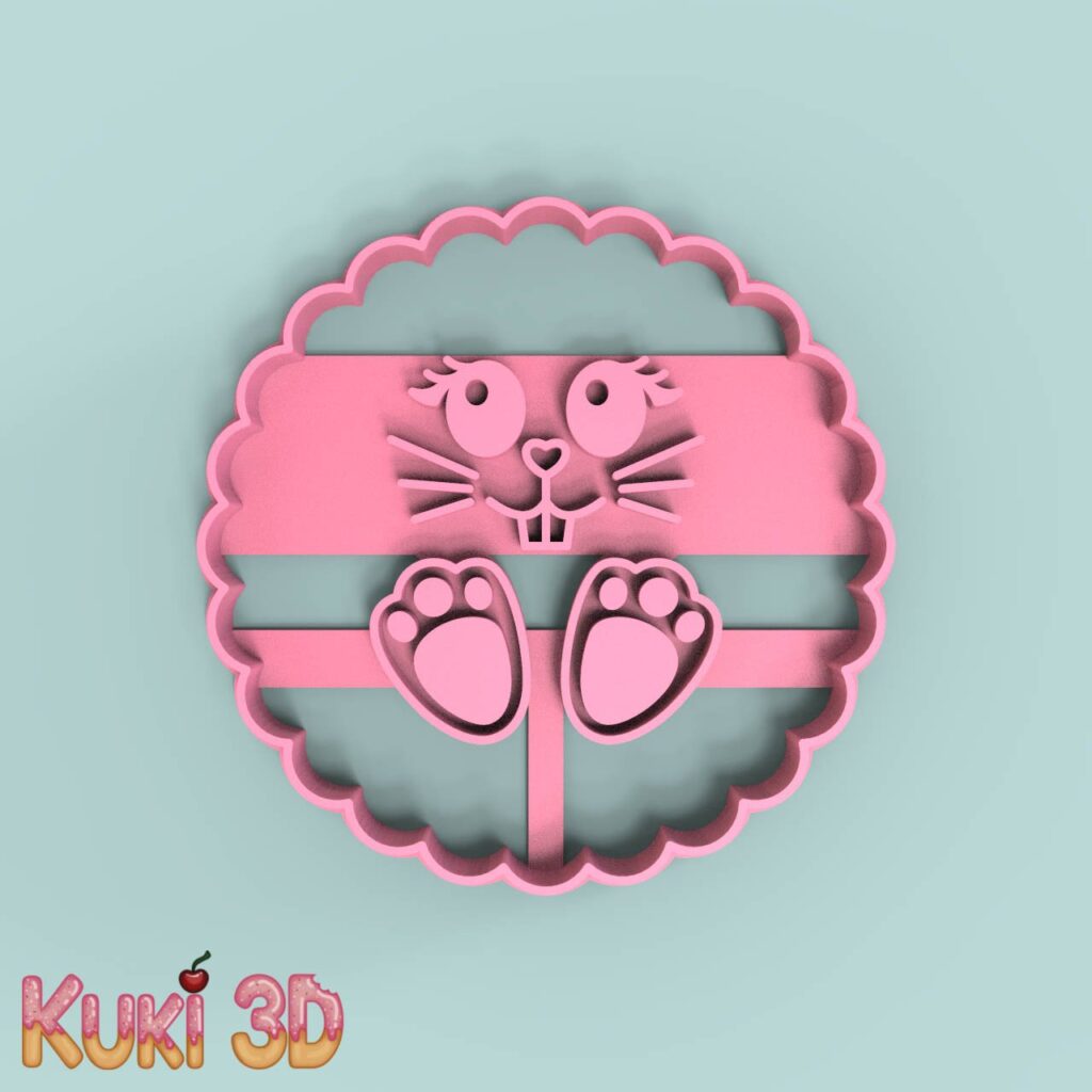 Conejo Redondo 8cm - Kuki3D