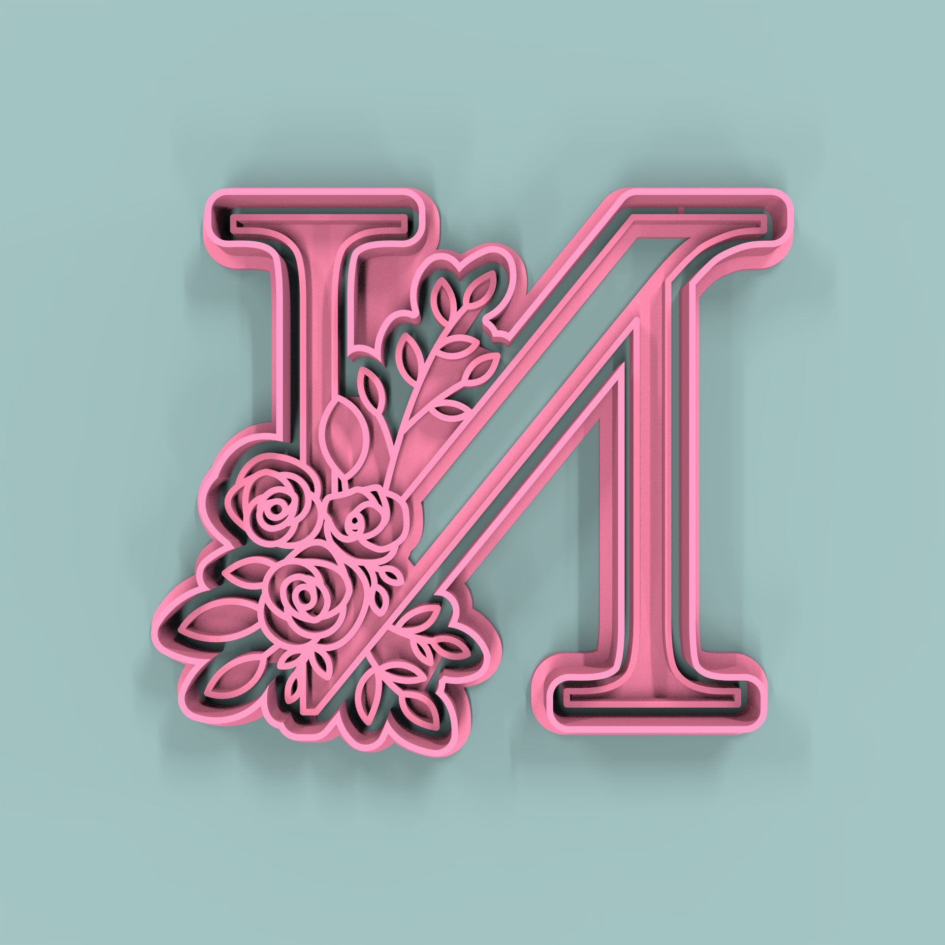 Letra N Flores – Kuki3D